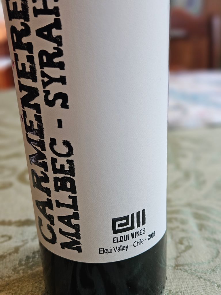 2018 Elqui Wines Carmenere Syrah Malbec, Chile, Elqui Valley ...