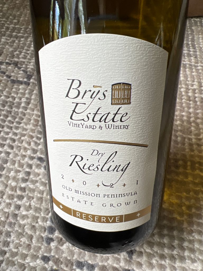 2022 Brys Estate Dry Riesling, USA, Michigan, Old Mission Peninsula ...