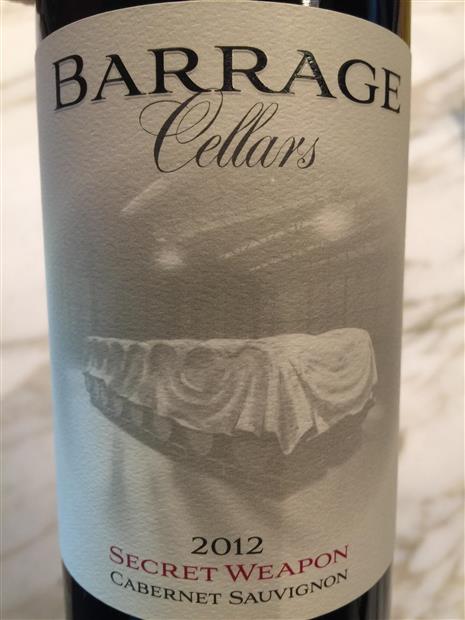 2013 Barrage Cellars Cabernet Sauvignon Secret Weapon Shaw Vineyard ...