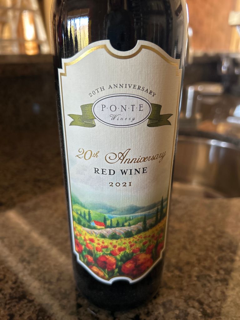 2021 Ponte Winery 20th Anniversary Red Wine, USA, California, South ...