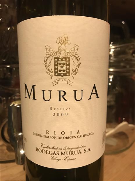 2009 Bodegas Murua Rioja Reserva, Spain, La Rioja, Rioja - CellarTracker