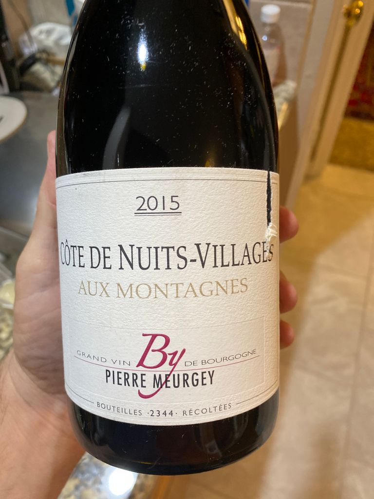 2015 Pierre Meurgey Côte de Nuits Villages Aux Montagnes, France ...