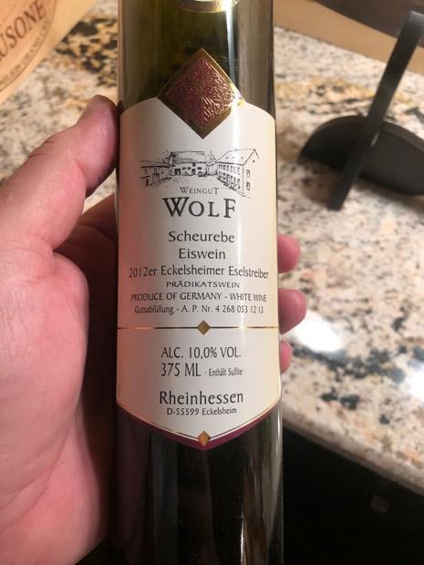 2005 Weingut Wolf Scheurebe Eiswein, Germany, Rheinhessen - CellarTracker