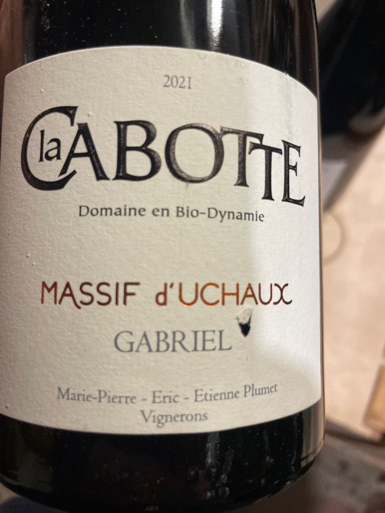 2021 La Cabotte Côtes du Rhône Villages Massif d'Uchaux Cuvée Gabriel ...