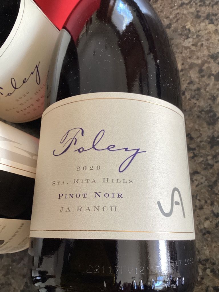 2020 Foley Estates Pinot Noir JA Ranch, USA, California, Central Coast ...