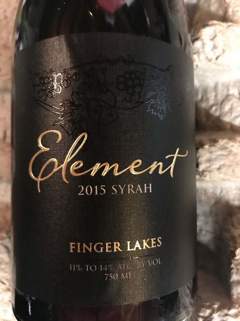 2019 Element Winery Syrah, USA, New York, Finger Lakes - CellarTracker