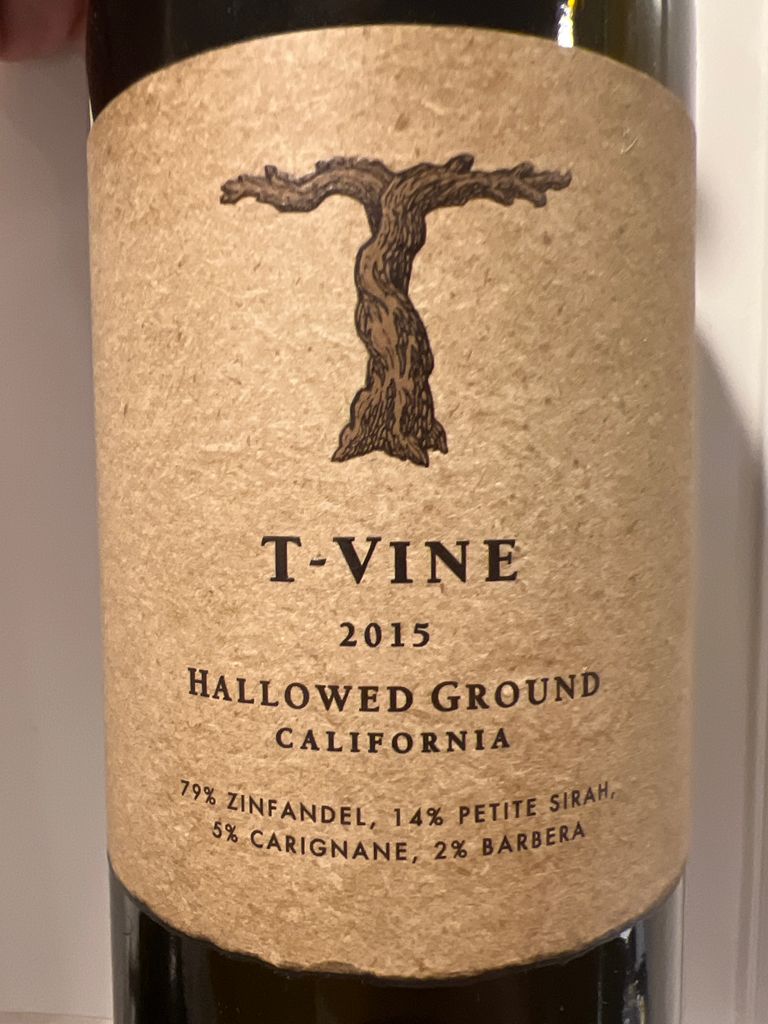 2015 T-Vine Cellars Hallowed Ground, USA, California - CellarTracker