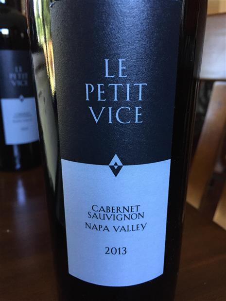2013 Vice Versa Cabernet Sauvignon Le Petit Vice, USA, California, Napa ...