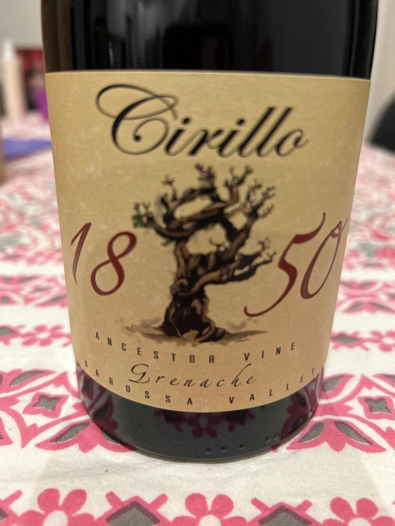 2016 Cirillo Grenache 1850 Ancestor Vine, Australia, South Australia ...