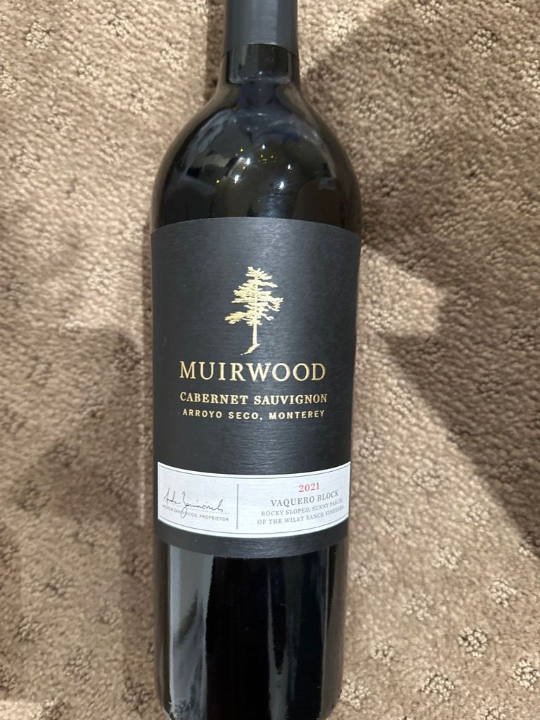 2014 Muirwood Vineyards Cabernet Sauvignon Reserve Vaquero Vineyard ...
