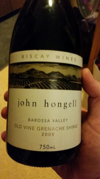 2008 Biscay Wines John Hongell Old Vine Grenache/Shiraz, Australia ...