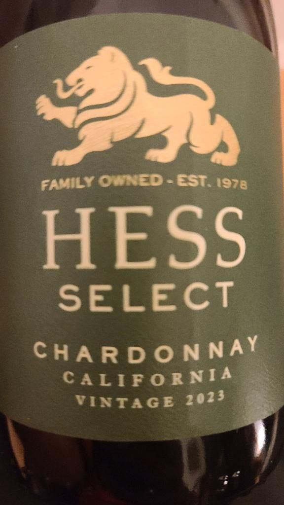 2023 The Hess Collection Chardonnay Hess Select California, USA ...