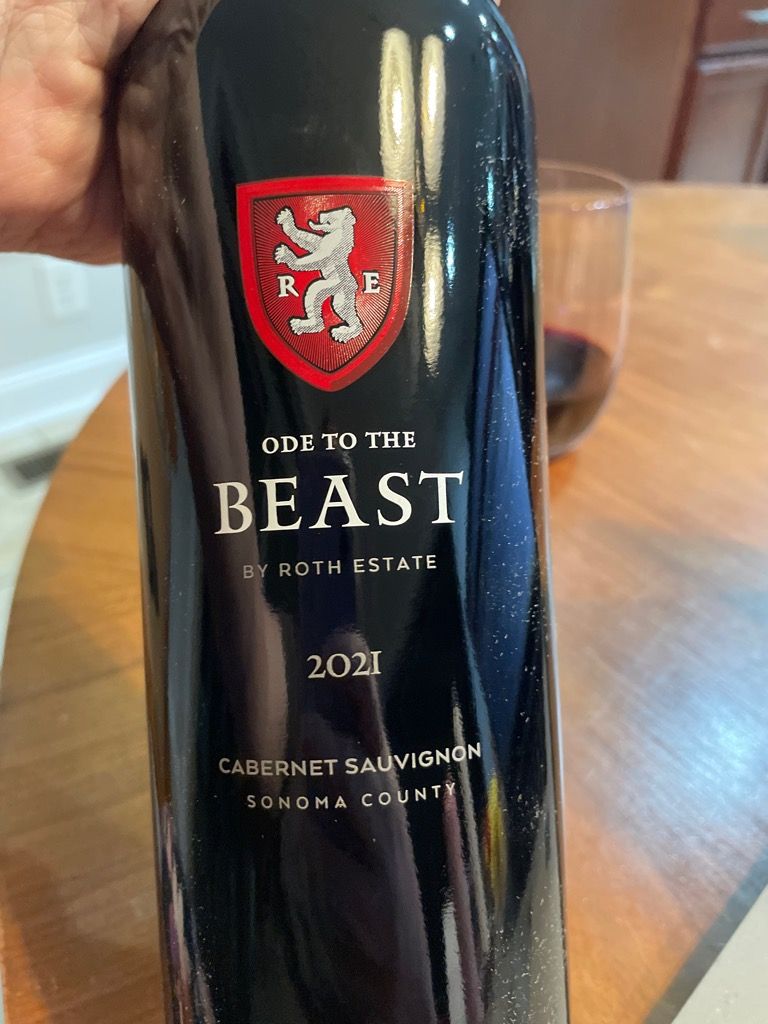 2021 Roth Estate Cabernet Sauvignon Ode to the Beast, USA, California ...