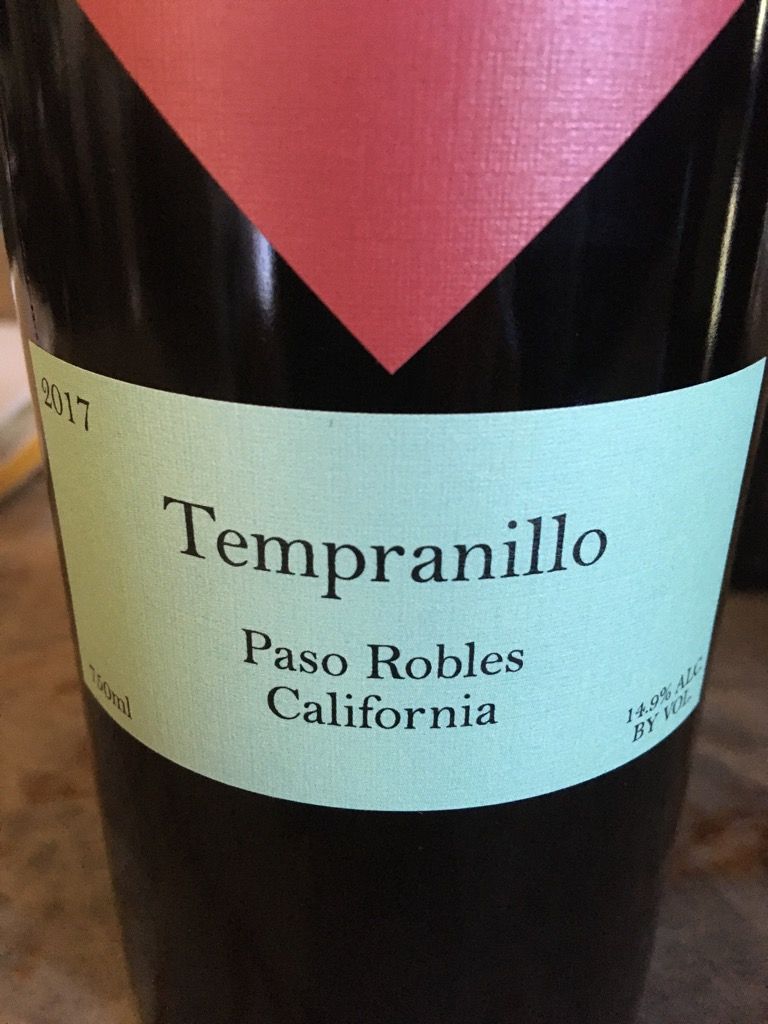 2017 Tolo Cellars Tempranillo, USA, California, Central Coast, Paso ...
