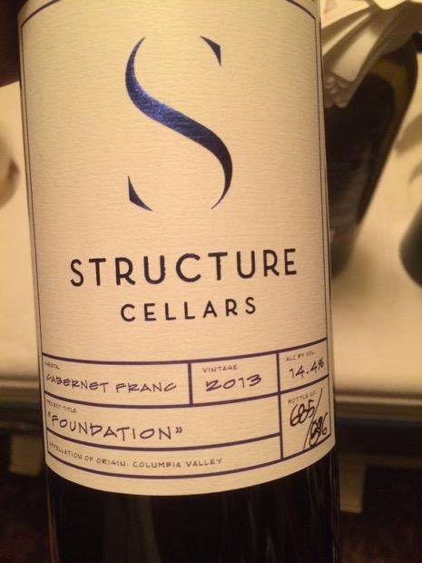 2013 Structure Cellars Cabernet Franc Foundation, USA, Washington ...