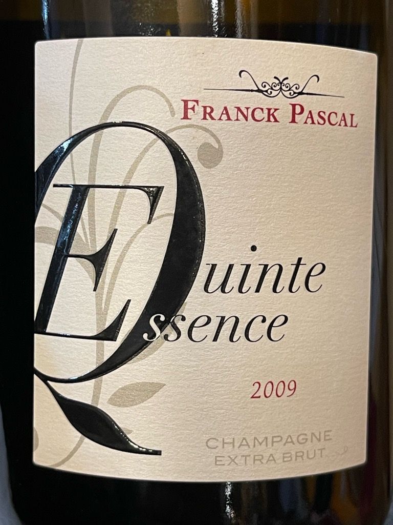 2008 Franck Pascal Champagne Quinte Essence, France, Champagne ...