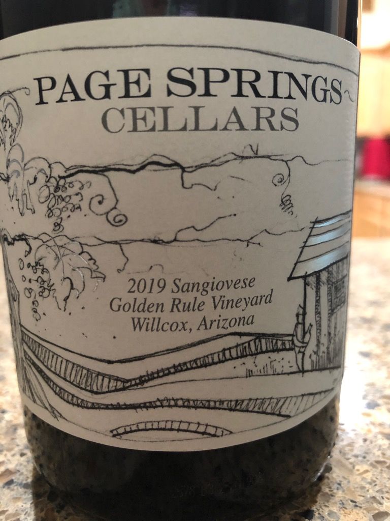 2018 Page Springs Cellars Sangiovese Golden Rule Vineyard, USA, Arizona ...