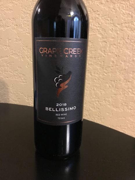 2018 Grape Creek Vineyards Bellissimo!, USA, Texas - CellarTracker