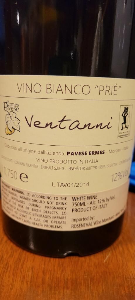 2014 Ermes Pavese Blanc de Morgex et de la Salle Ventanni, Italy, Valle ...