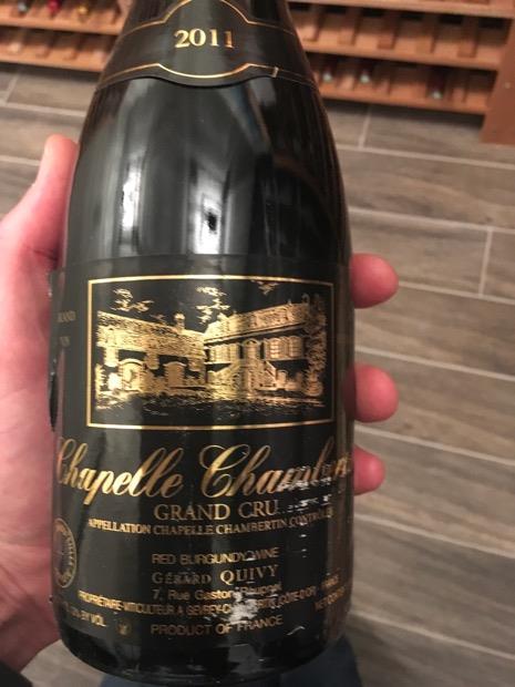 2011 Domaine Quivy Chapelle-Chambertin, France, Burgundy, Côte de Nuits ...