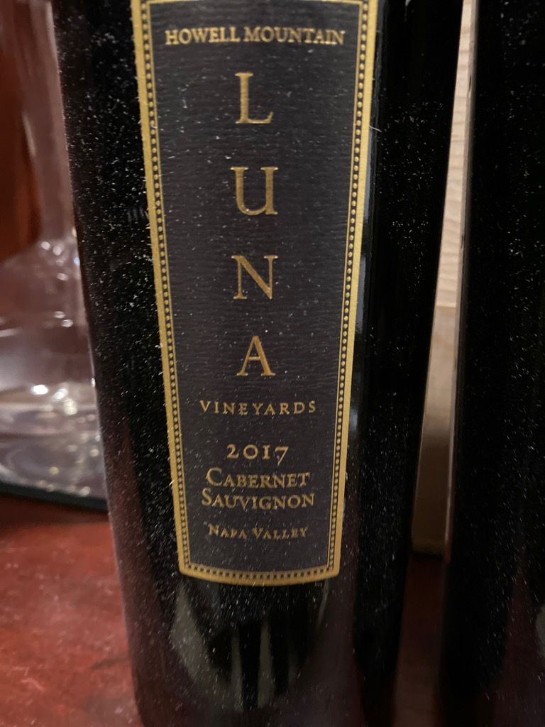 2017 Luna Vineyards Cabernet Sauvignon Howell Mountain, USA, California ...
