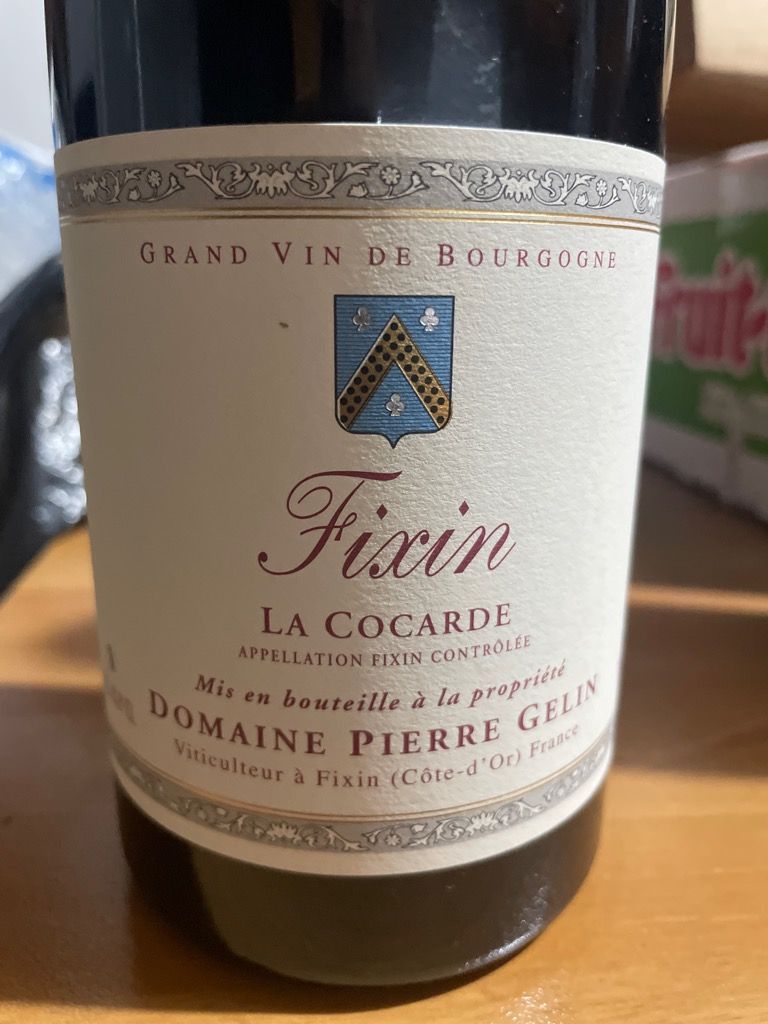 2020 Domaine Pierre Gelin Fixin La Cocarde, France, Burgundy, Côte de ...