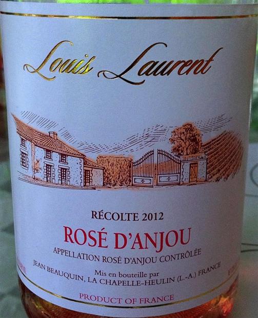 2010 Jean Beauquin Rosé d'Anjou Louis Laurent, France, Loire Valley ...