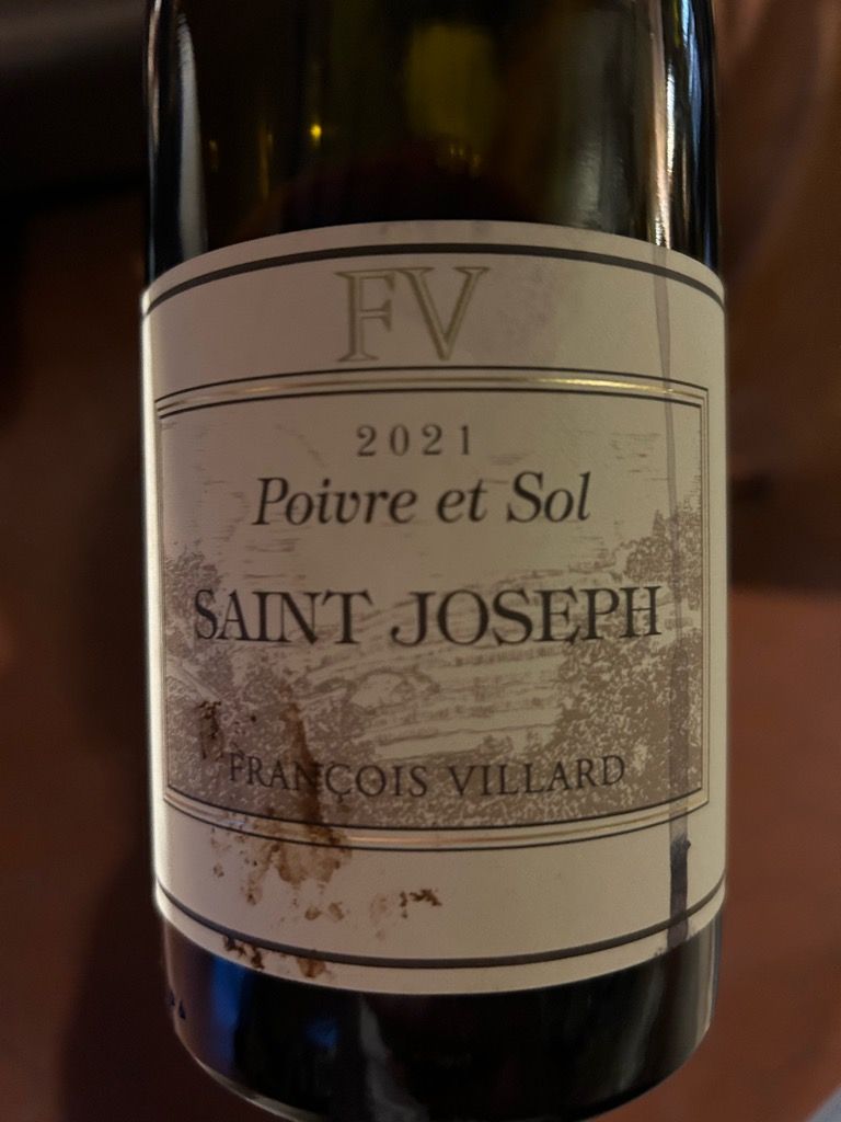 2021 François Villard St. Joseph Poivre et Sol, France, Rhône, Northern ...