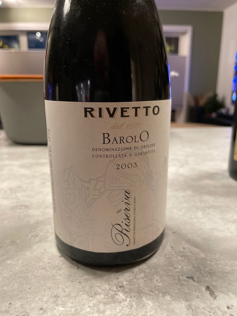 2003 Rivetto Barolo Del Comune Di Serralunga D'Alba, Italy, Piedmont ...