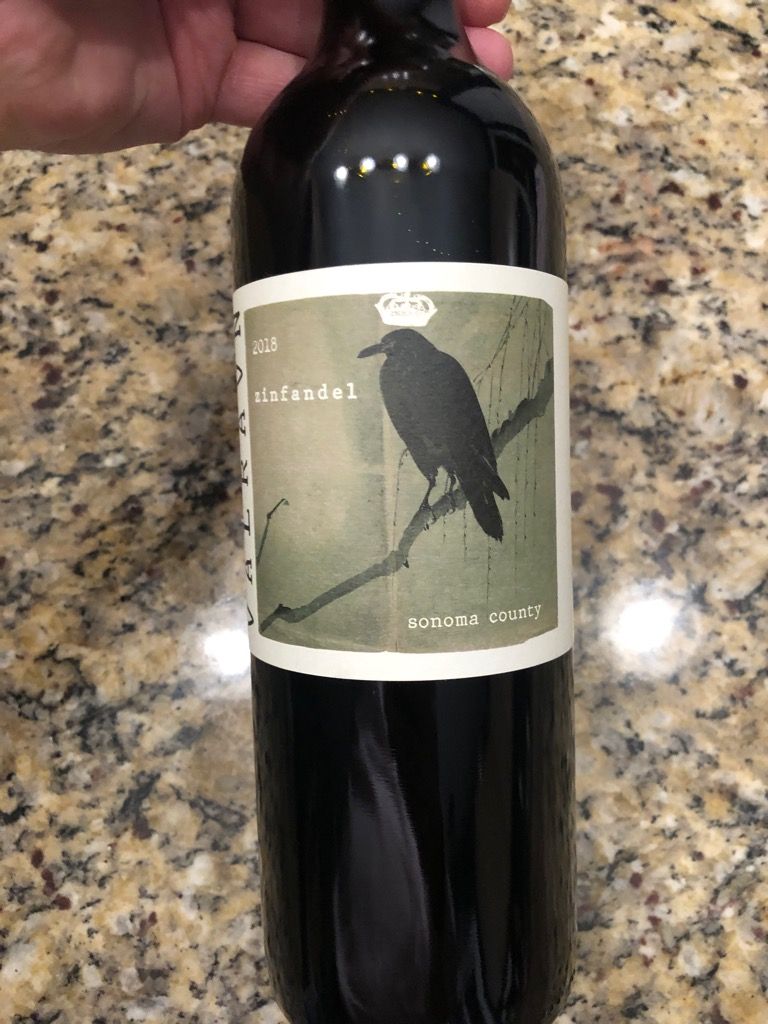 2018 Valravn Zinfandel, USA, California, Sonoma County - CellarTracker