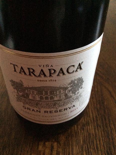 2011 Viña Tarapacá Cabernet Sauvignon Gran Reserva, Chile, Maipo Valley ...