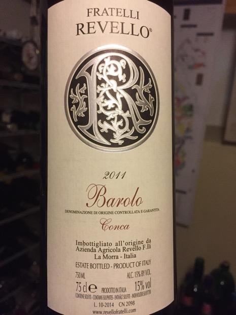 2014 Fratelli Revello Barolo Vigna Conca, Italy, Piedmont, Langhe ...
