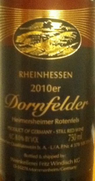 2010 Fritz Windisch Heimersheimer Rotenfels Dornfelder, Germany ...