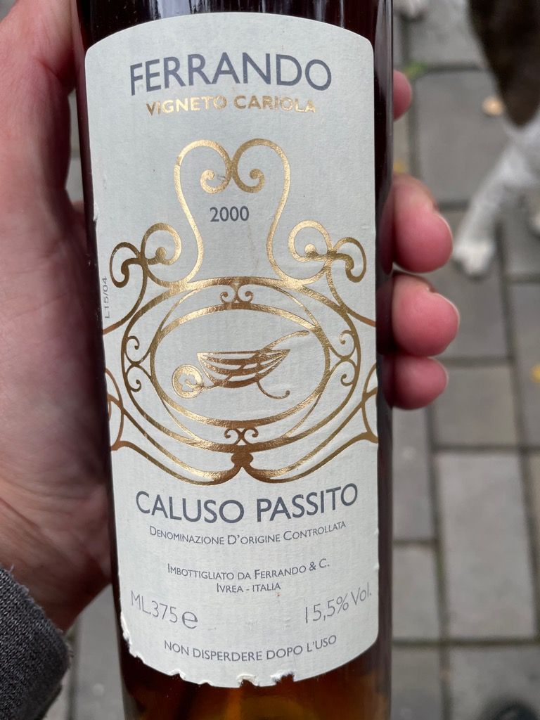 2000 Ferrando Erbaluce Caluso Passito Vigneto Cariola, Italy, Piedmont ...