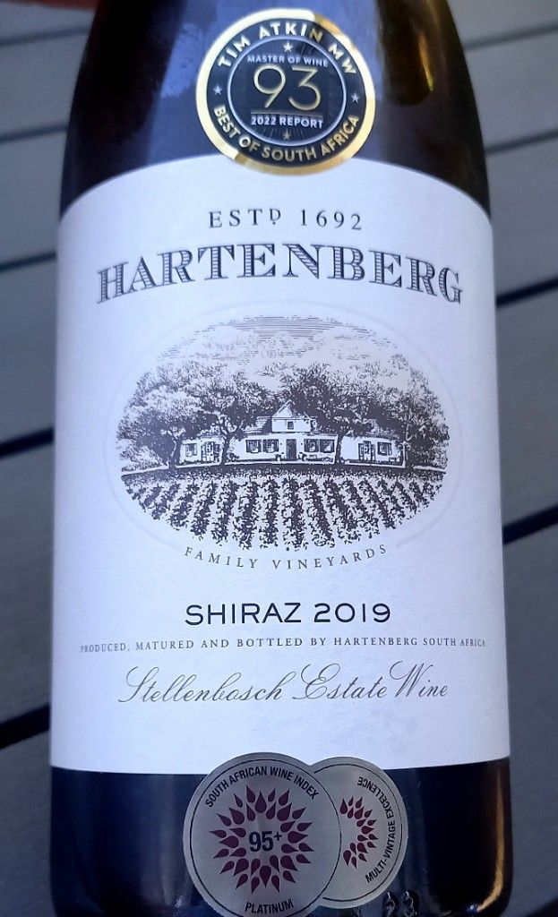 2019 Hartenberg Shiraz, South Africa, Coastal Region, Stellenbosch ...