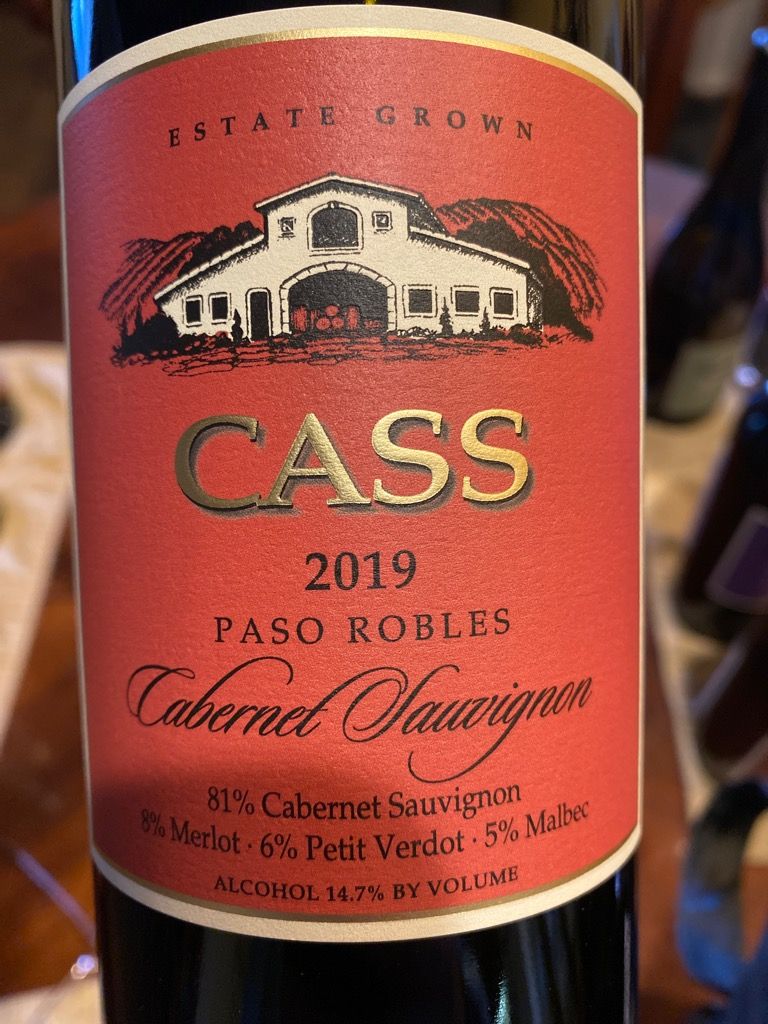 2019 Cass Cabernet Sauvignon, USA, California, Central Coast, Paso ...