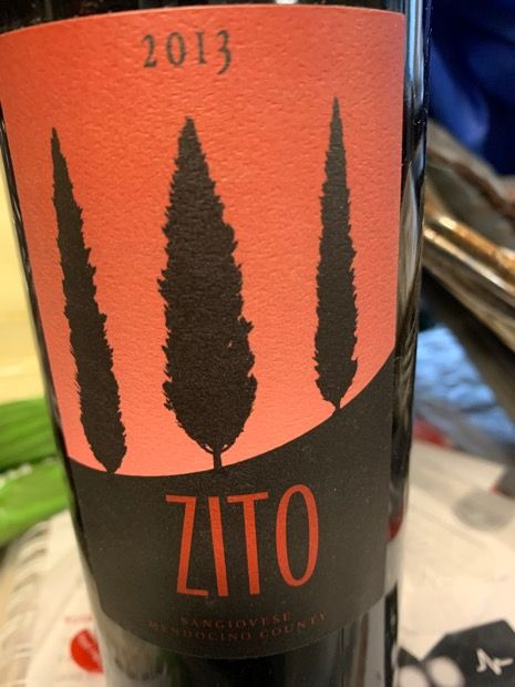 2013 Zito Sangiovese, USA, California, North Coast, Mendocino County ...