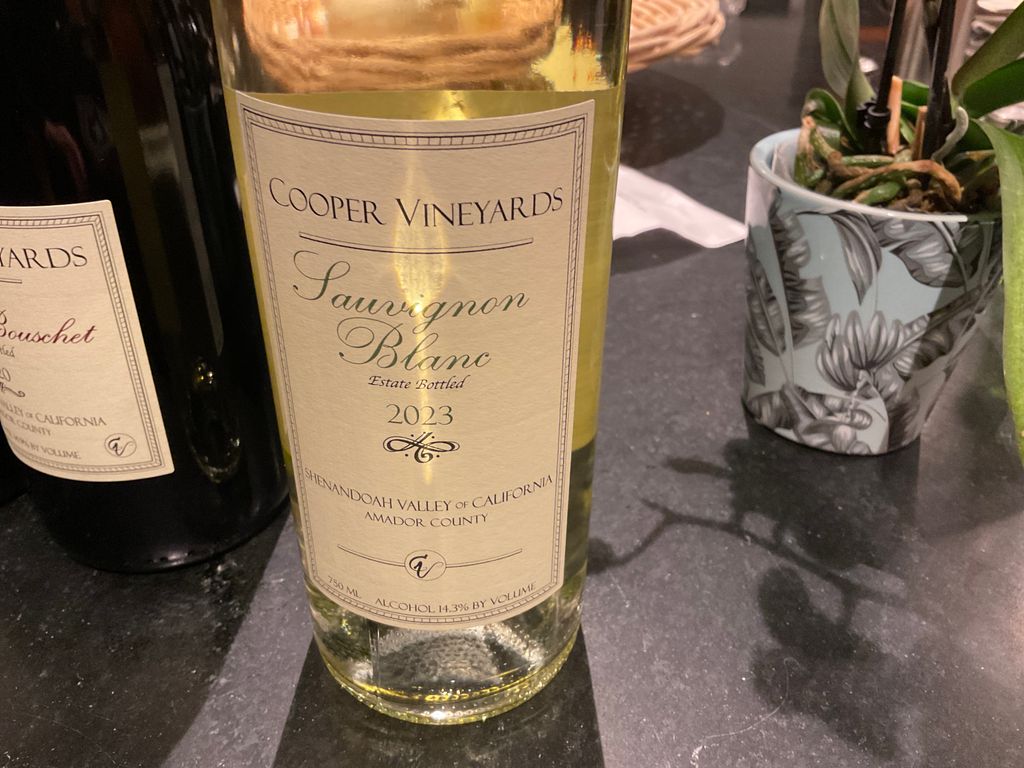 2023 Cooper Vineyards Sauvignon Blanc, USA, California, Sierra Foothills, Amador County ...