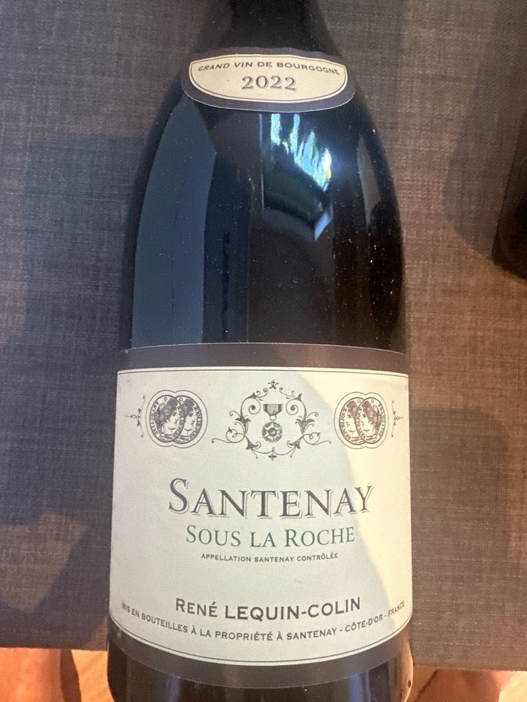 2022 Rene Lequin-Colin Santenay Sous la Roche Blanc, France, Burgundy ...