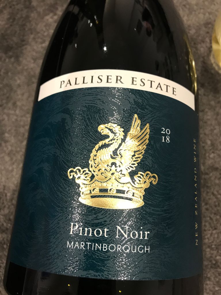 2018 Palliser Estate Pinot Noir, New Zealand, North Island, Wairarapa ...
