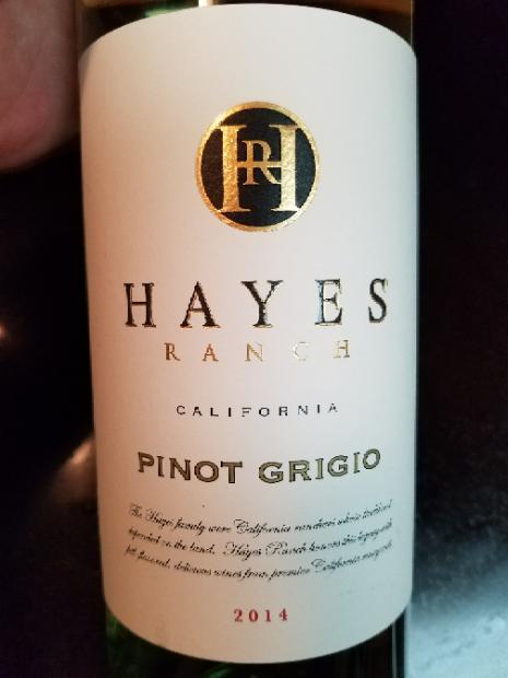 2018 Hayes Ranch Pinot Grigio, USA, California - CellarTracker
