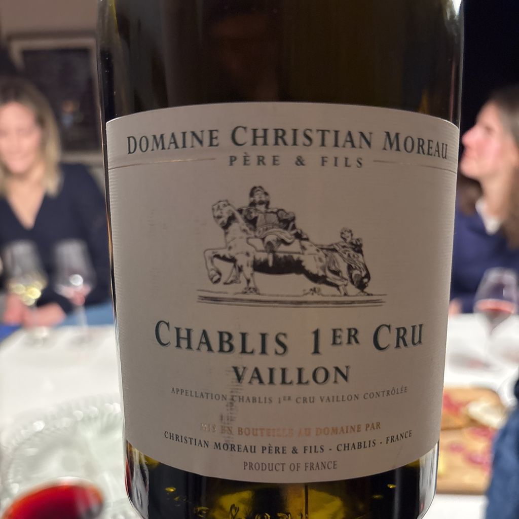 2020 Domaine Christian Moreau Père et Fils Chablis 1er Cru Vaillon ...