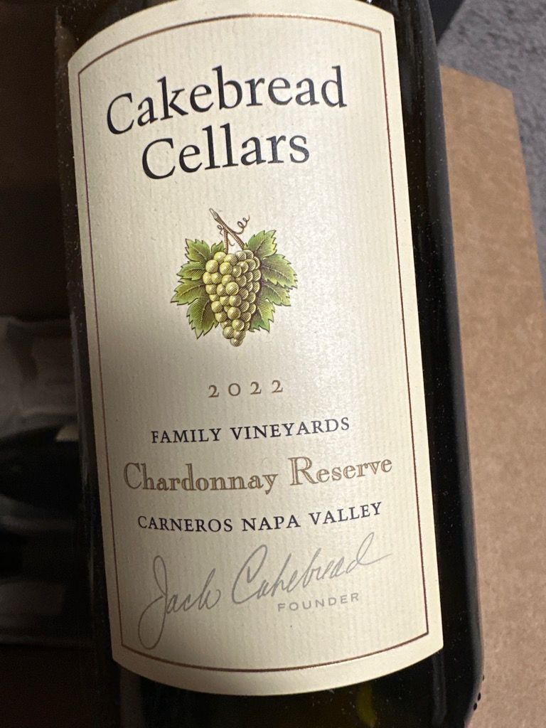 2022 Cakebread Cellars Chardonnay Reserve, USA, California, Napa ...