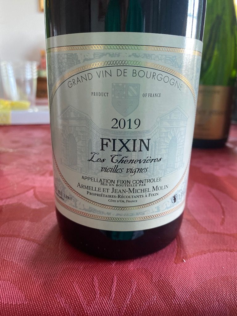 2020 Armelle et Jean Michel Molin Fixin Domaine Les Chenevières, France ...