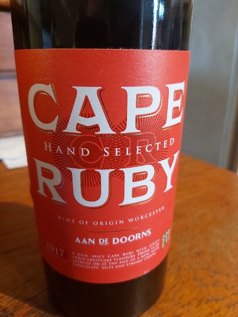 2012 Aan de Doorns Cape Ruby, South Africa, Breede River Valley ...