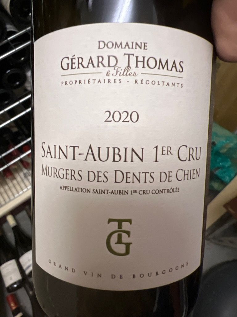 2020 Domaine Gérard Thomas & Filles Saint-Aubin 1er Cru Les Murgers des ...
