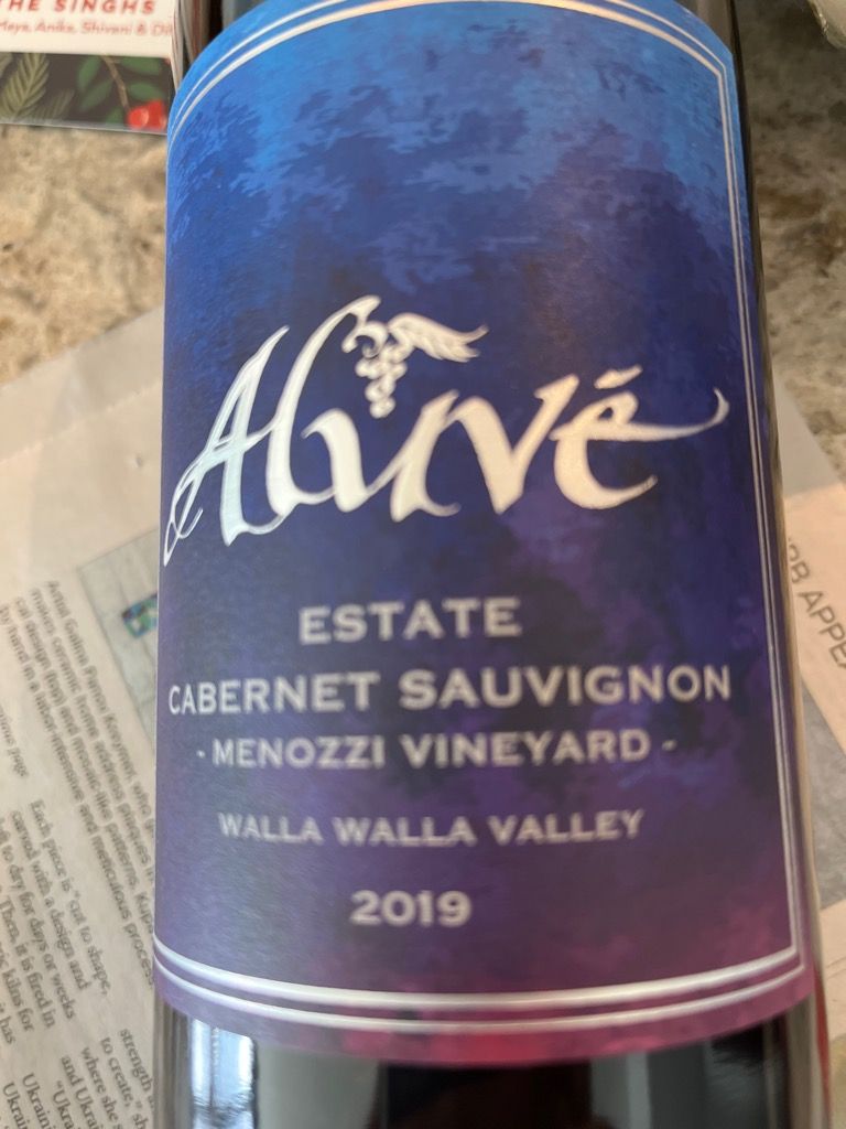 2019 Aluvé Cabernet Sauvignon Estate Clone 10 Menozzi Vineyard, USA ...