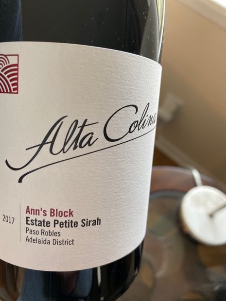 2017 Alta Colina Petite Sirah Ann's Block, USA, California, Central ...