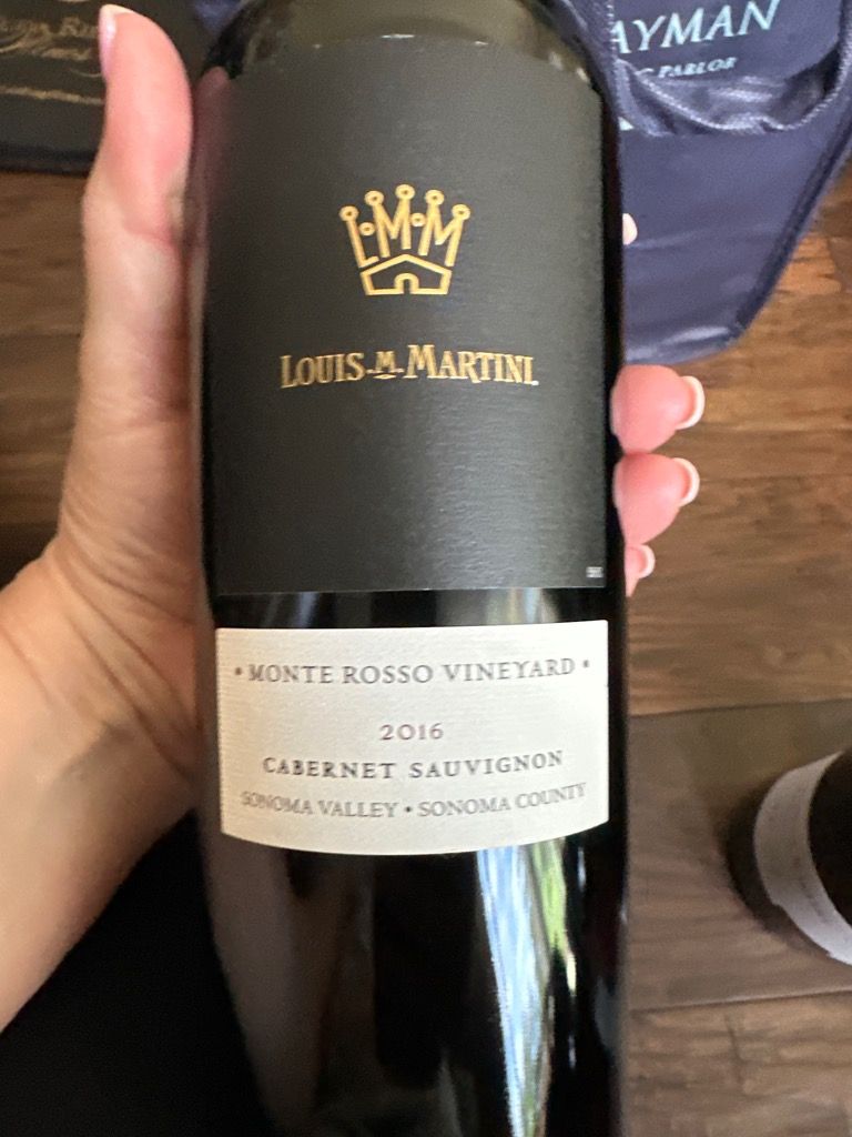 2019 Louis M. Martini Cabernet Sauvignon Vineyard Selection Monte Rosso ...