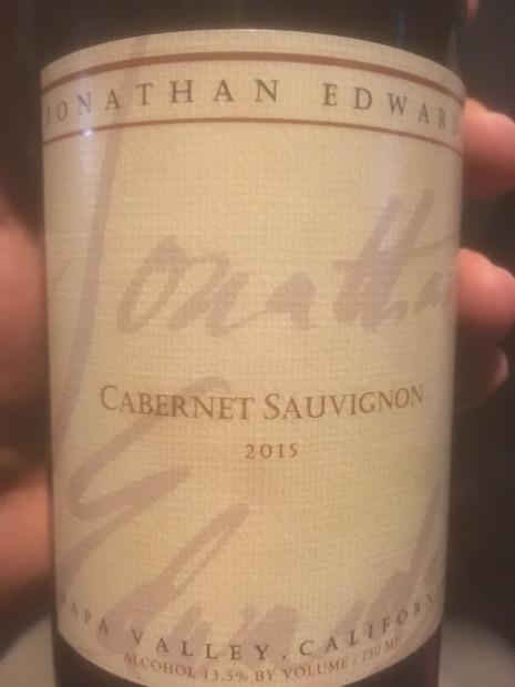 2015 Jonathan Edwards Cabernet Sauvignon, USA, California - CellarTracker